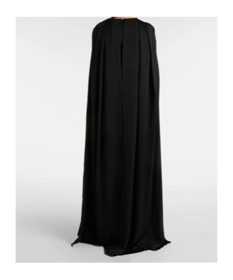 Alex Perry Caped Satin Gown