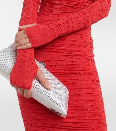 Alex Perry Hyland Embellished Jersey Gown - Red