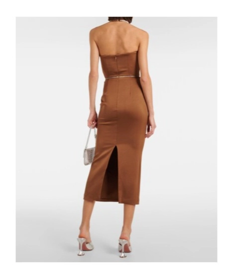 Alex Perry Crystal Embellished Strapless Midi Dress