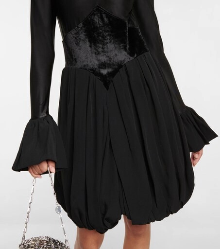 Rabanne Pleated Flared Minidress