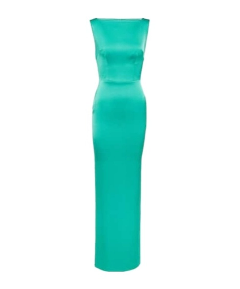 Alex Perry Satin Crepe Gown - Green