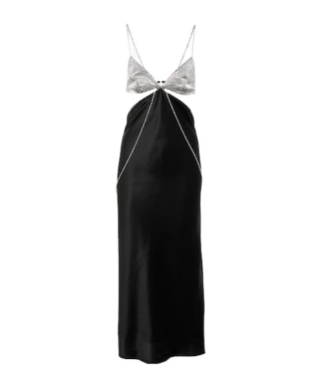 Dodo Bar Or Beatrice Embellished Silk Satin Dress - Black