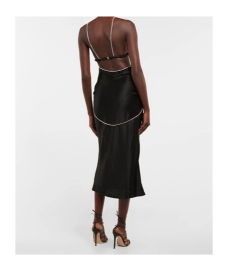 Dodo Bar Or Beatrice Embellished Silk Satin Dress