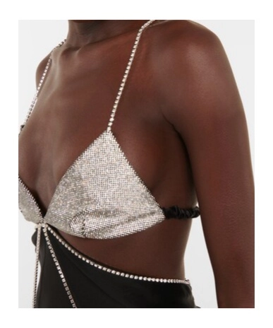 Dodo Bar Or Beatrice Embellished Silk Satin Dress