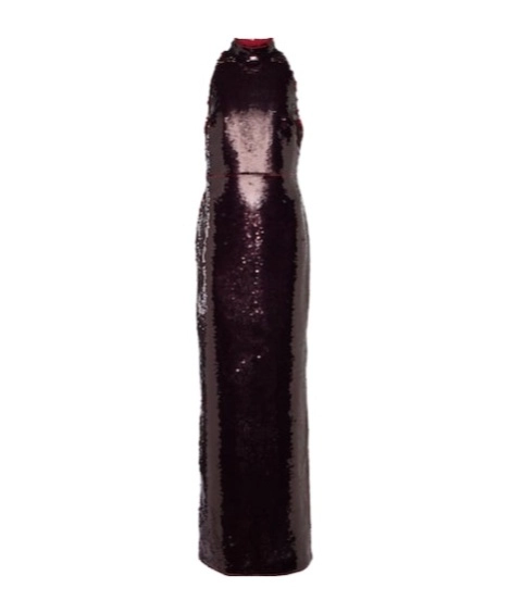 SAFIYAA LONDON Viba Sequined Gown - Black