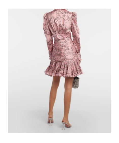 Rabanne Printed Ruched Minidress