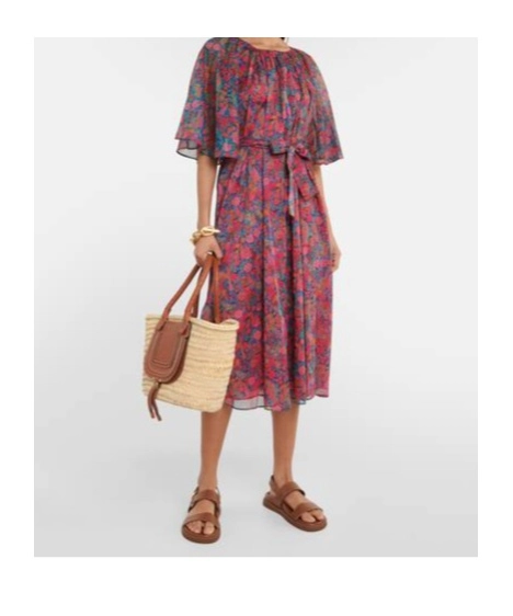 ERES Daisy Floral Cotton Midi Dress