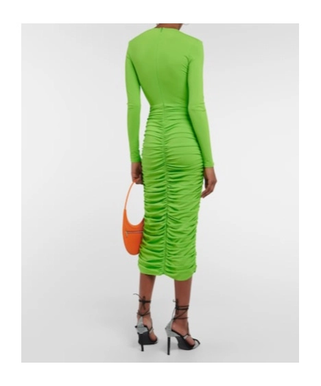Alex Perry Presley Ruched Empire Waist Midi Dress
