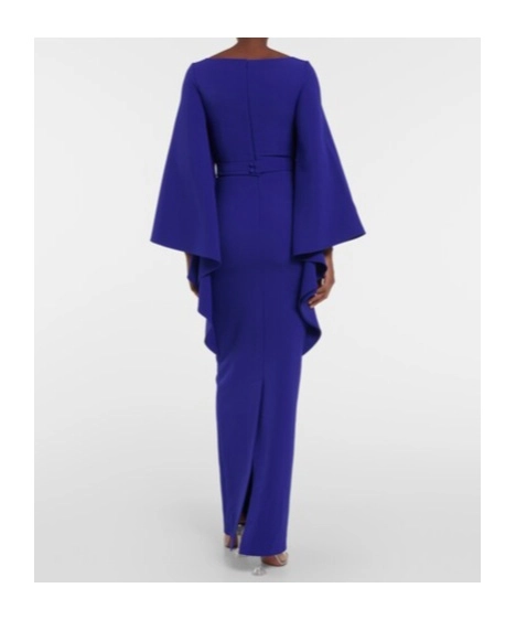SAFIYAA LONDON Boat N Flared Belted Maxi Dress