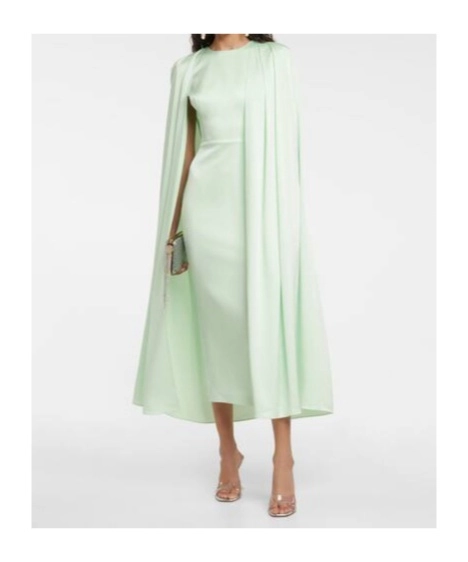 Alex Perry Beckett Satin Crepe Midi Dress