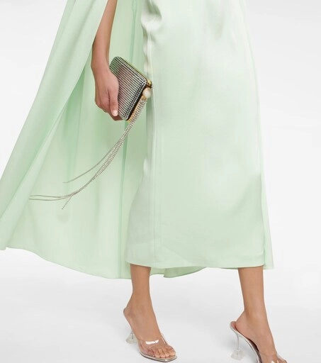 Alex Perry Beckett Satin Crepe Midi Dress