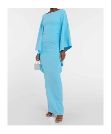 SAFIYAA LONDON Boatneck Flared Maxi Dress