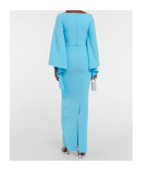 SAFIYAA LONDON Boatneck Flared Maxi Dress
