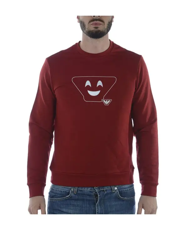 Emporio Armani Logo Round-neck Sweater - Brown