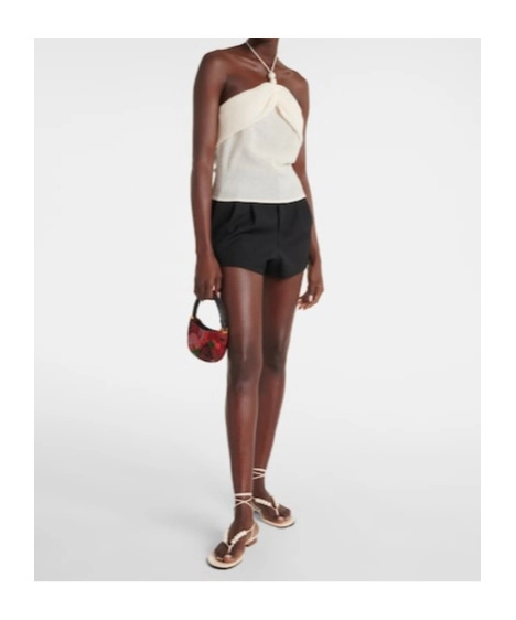 Magda Butrym Embellished Leather Sandals With Faux Pearls