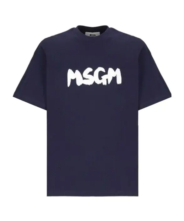 MSGM Logo-printed Crewneck T-shirt