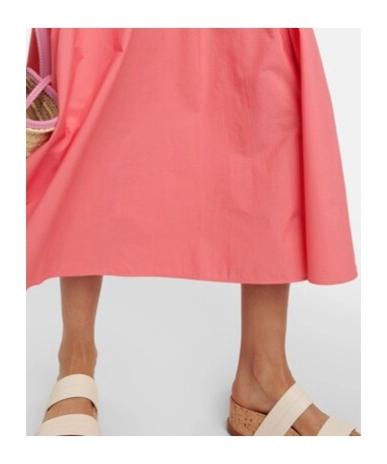 ROKSANDA Esti Cotton Poplin Midi Dress - Pink