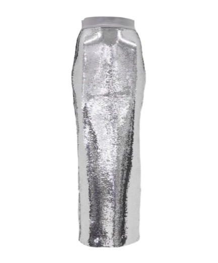 Alex Perry Denton Sequin-embellished Maxi Skirt - Gray