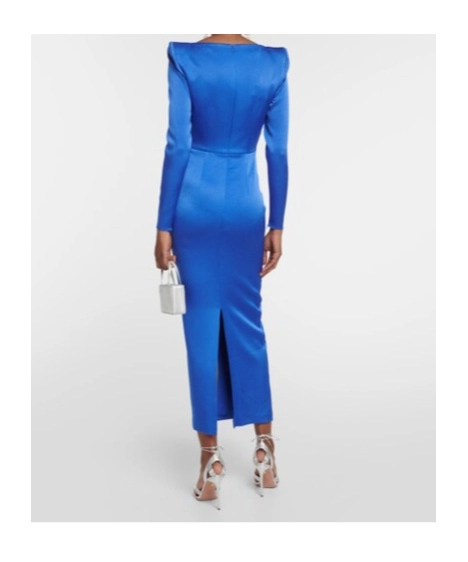 Alex Perry Sweetheart Satin Midi Dress
