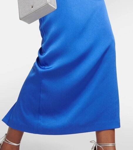 Alex Perry Sweetheart Satin Midi Dress