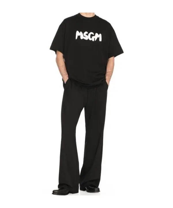 MSGM Logo-printed Crewneck T-shirt