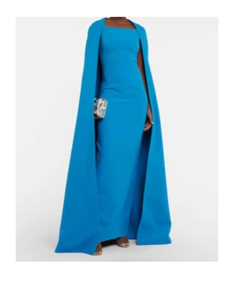 SAFIYAA LONDON Cape Crêpe Maxi Dress