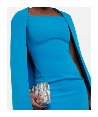 SAFIYAA LONDON Cape Crêpe Maxi Dress