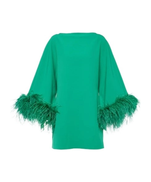 SAFIYAA LONDON Arama Feather-trimmed Mini Dress