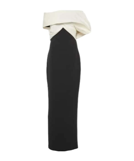 Safiyaa Lerena Vista Crepe And Faille Maxi Gown