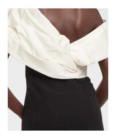 Safiyaa Lerena Vista Crepe And Faille Maxi Gown