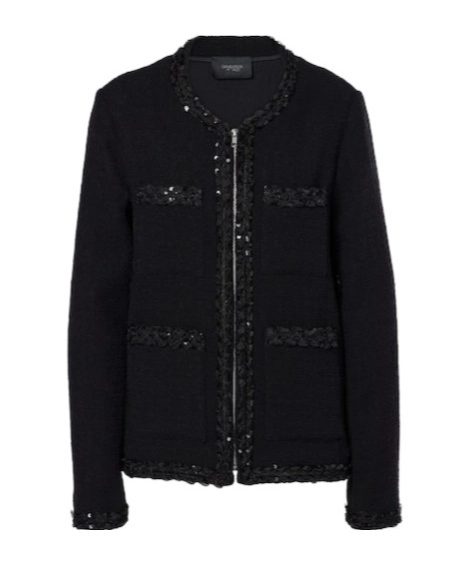 Giambattista Valli Sequined Wool-blend Jacket - Black