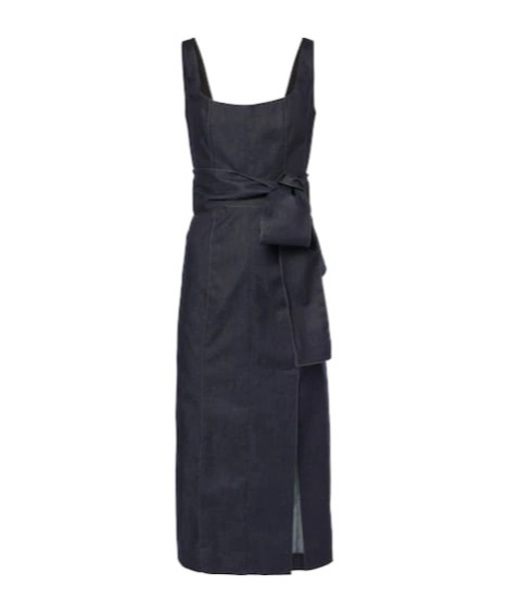 Carolina Herrera Denim Midi Dress - Black