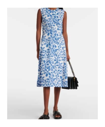 Marni Printed Cotton Midi Dress
