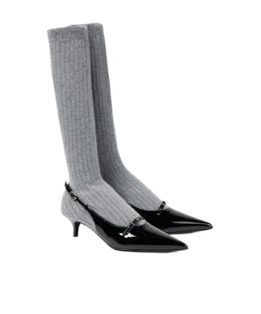 Magda Butrym Leather-trimmed Sock Boots