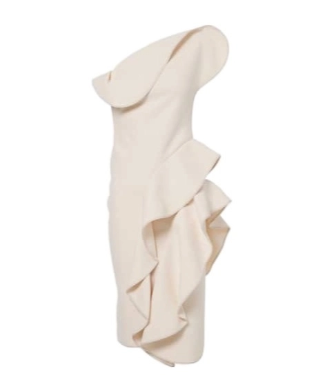 Maticevski Ruffled One-shoulder Midi Dress