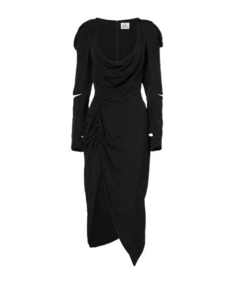VIVIENNE WESTWOOD Draped Midi Dress - Black