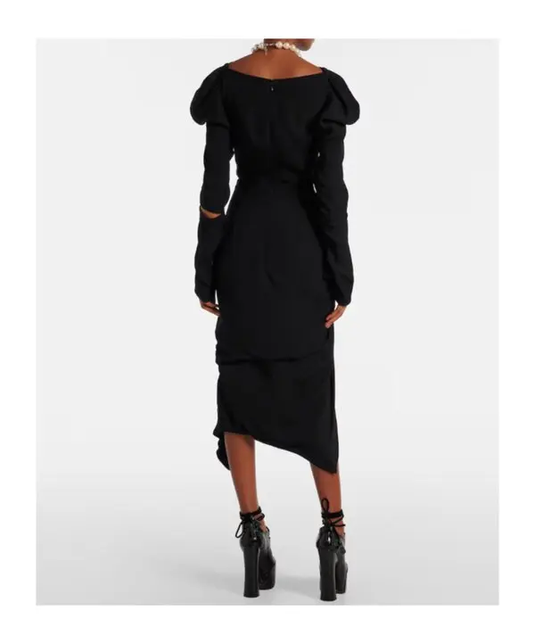 VIVIENNE WESTWOOD Draped Midi Dress - Black