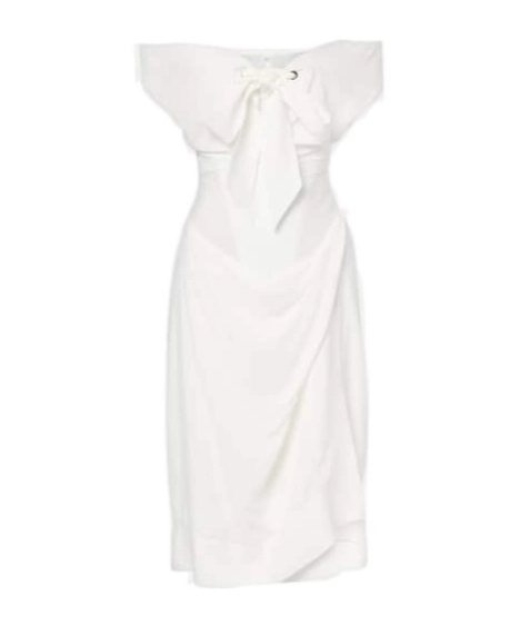VIVIENNE WESTWOOD Bridal Bow-detail Midi Dress - White