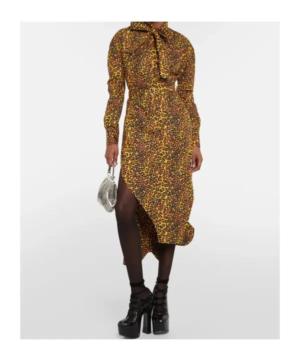 VIVIENNE WESTWOOD Leopard-print Cotton Maxi Dress