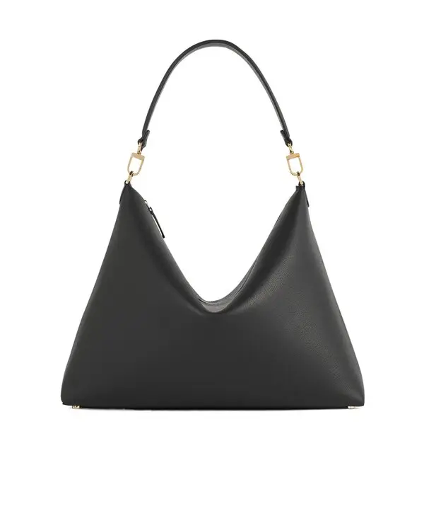 TOTEME Medium-sized Leather Bevel Bag - Black