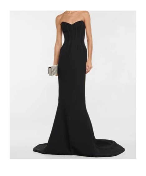 Maticevski An Ode Bustier Crêpe Gown
