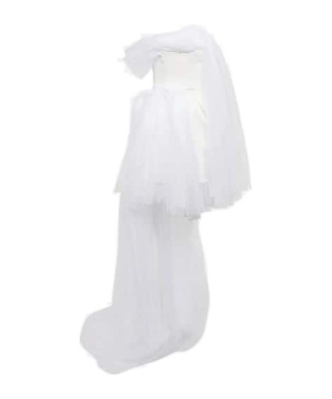 Maticevski Evermore Strapless Tulle Minidress - White