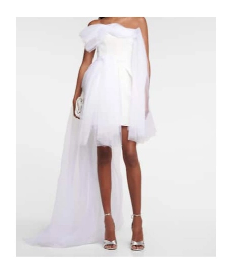 Maticevski Evermore Strapless Tulle Minidress