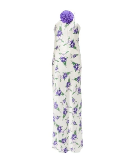 RODARTE Floral-appliqué Silk Gown - White
