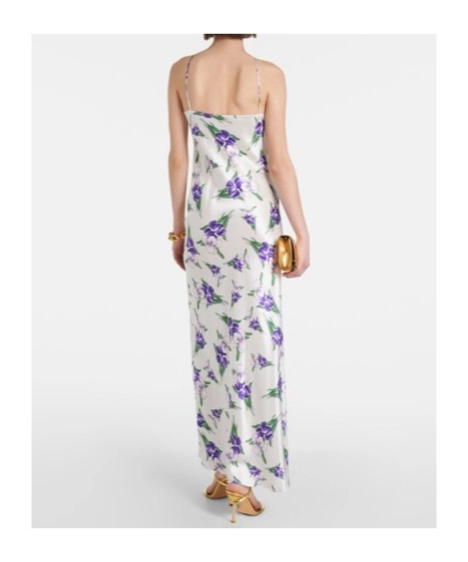 RODARTE Floral Appliqué Silk Gown