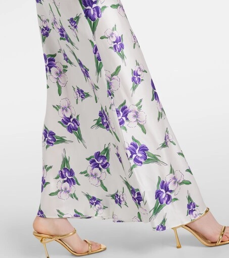 RODARTE Floral Appliqué Silk Gown