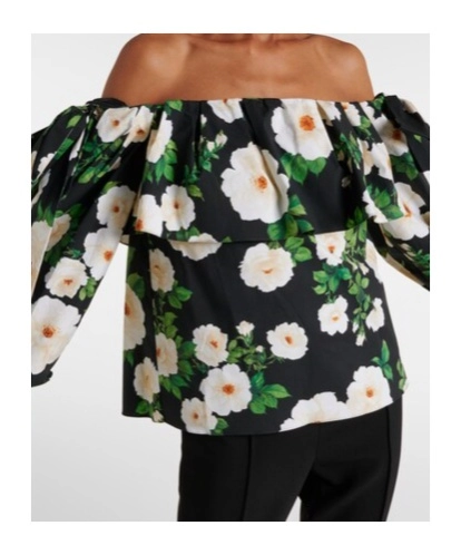 Carolina Herrera Floral Off-shoulder Top