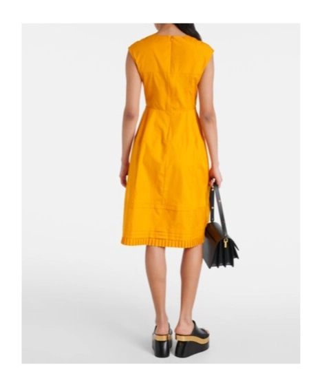 Marni Pleated Cotton Midi Dress