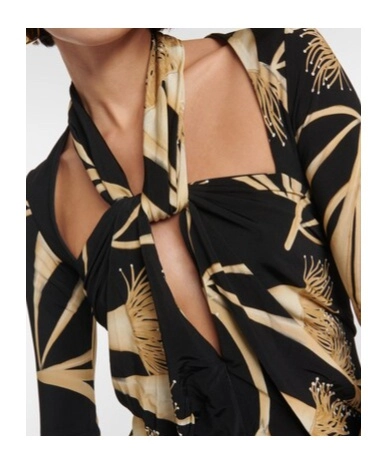 Johanna Ortiz Halterneck Jersey Midi Dress