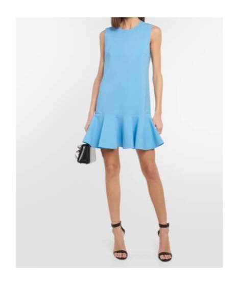 Oscar De La Renta Ruffle-trimmed Wool-blend Minidress